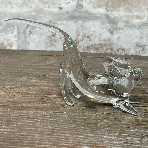 Art | Glass Mouse Figurine Vintage Clear Glass Made In Taiwan 197s ...